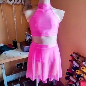 Kids Lyrical Dance Costume Sewing Pattern – Halter Top & High-low Skirt ...