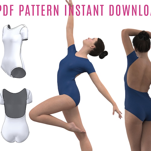 Diy Dance Leotard Sewing Pattern PDF Leotard With Open Back - Etsy UK