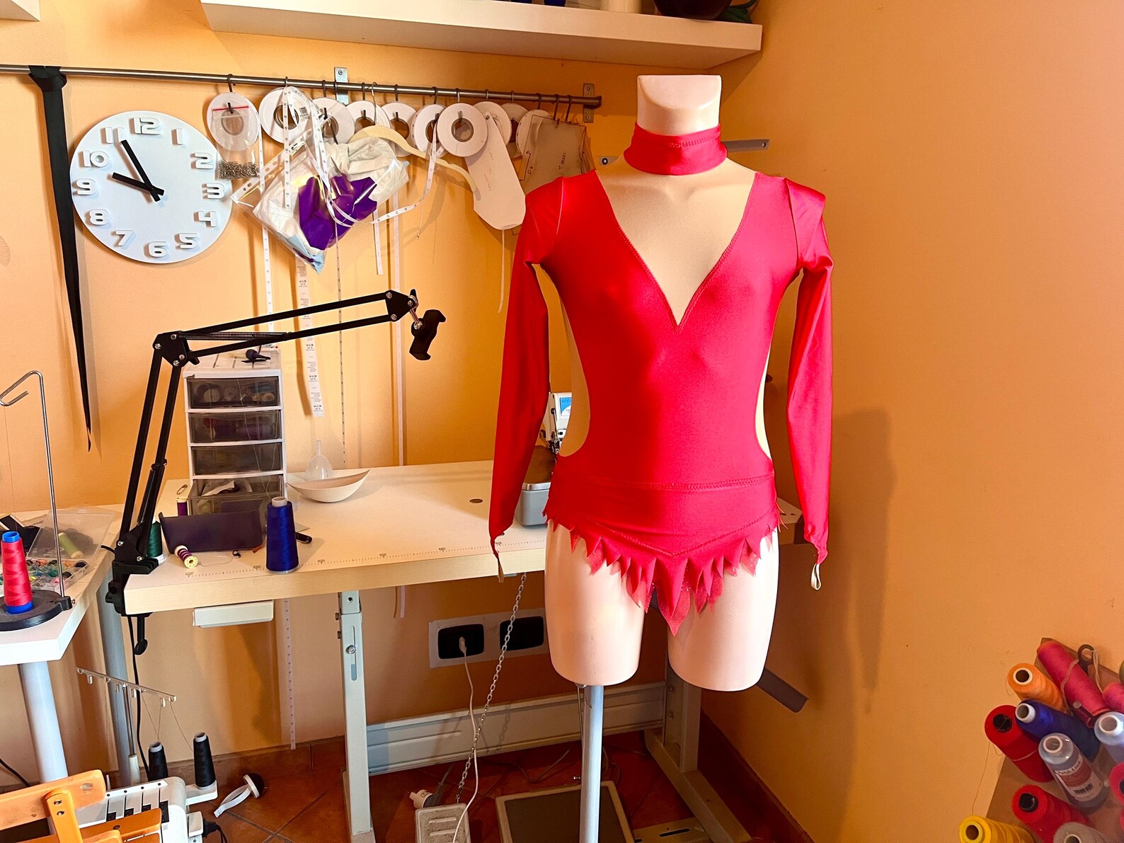 Acrobatic Gymnastics Leotard Sewing Pattern | High Neck, Long Sleeves ...