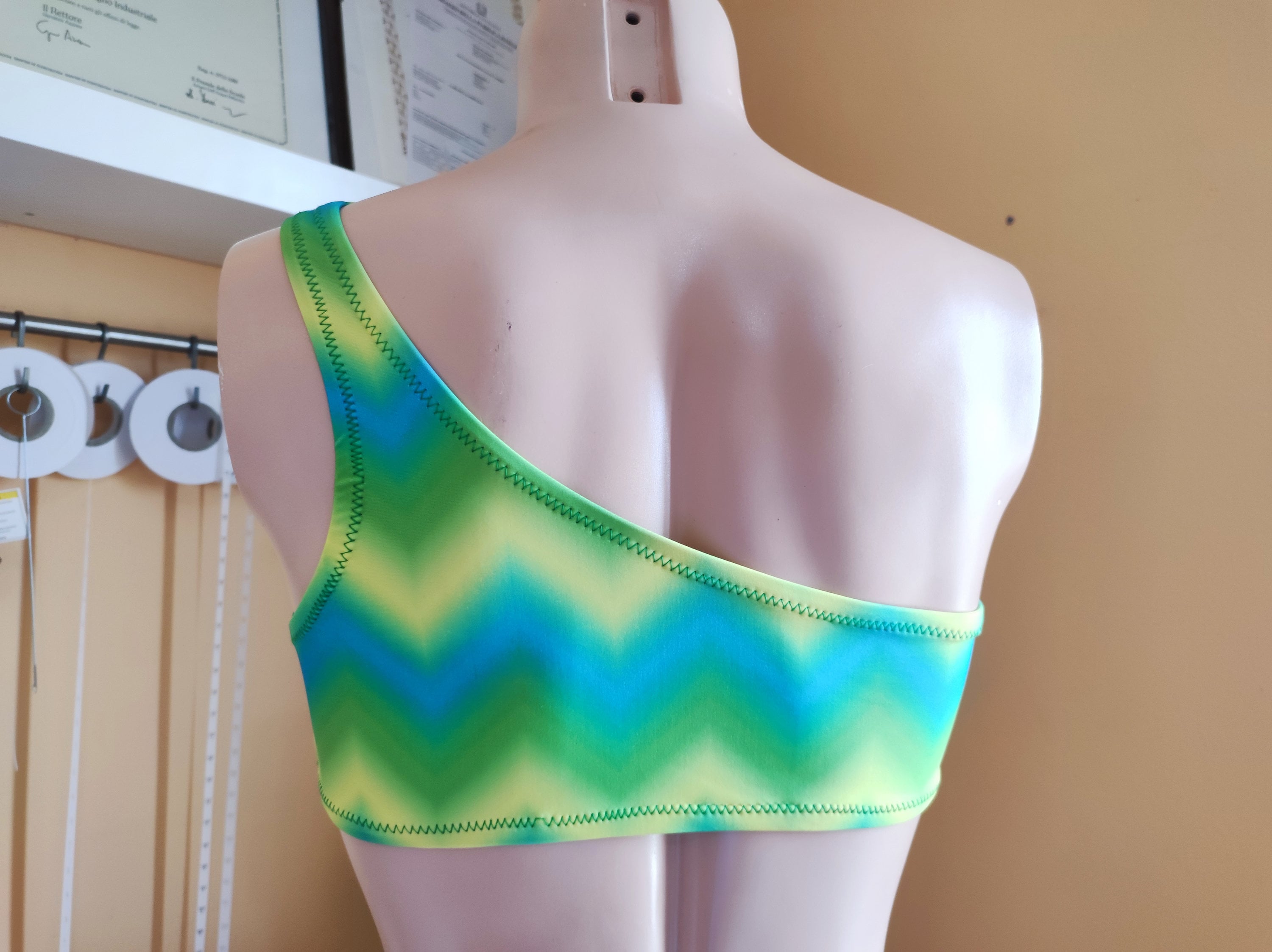 DIY BIKINI One Shoulder Bikini Top Sewing Pattern PDF - Instant ...