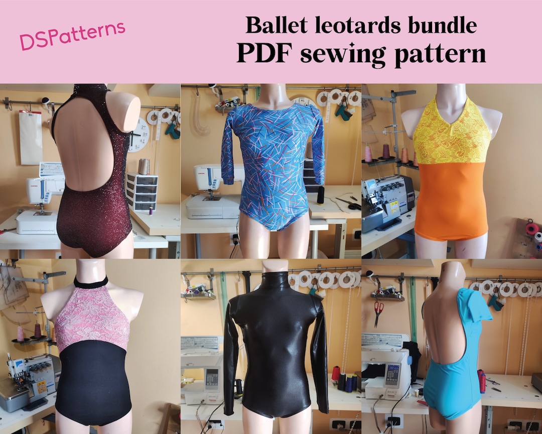 DIY Dance Leotard PDF Sewing Pattern BUNDLE - 6 Sewing Patterns ...
