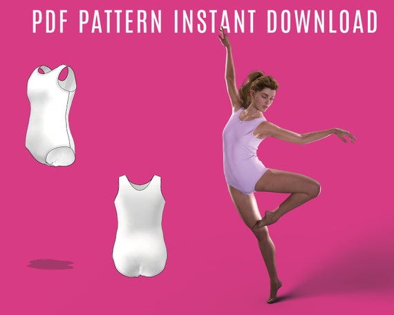 Diy Dance Leotard Sewing Pattern Pdf Leotard With Open Back Etsy