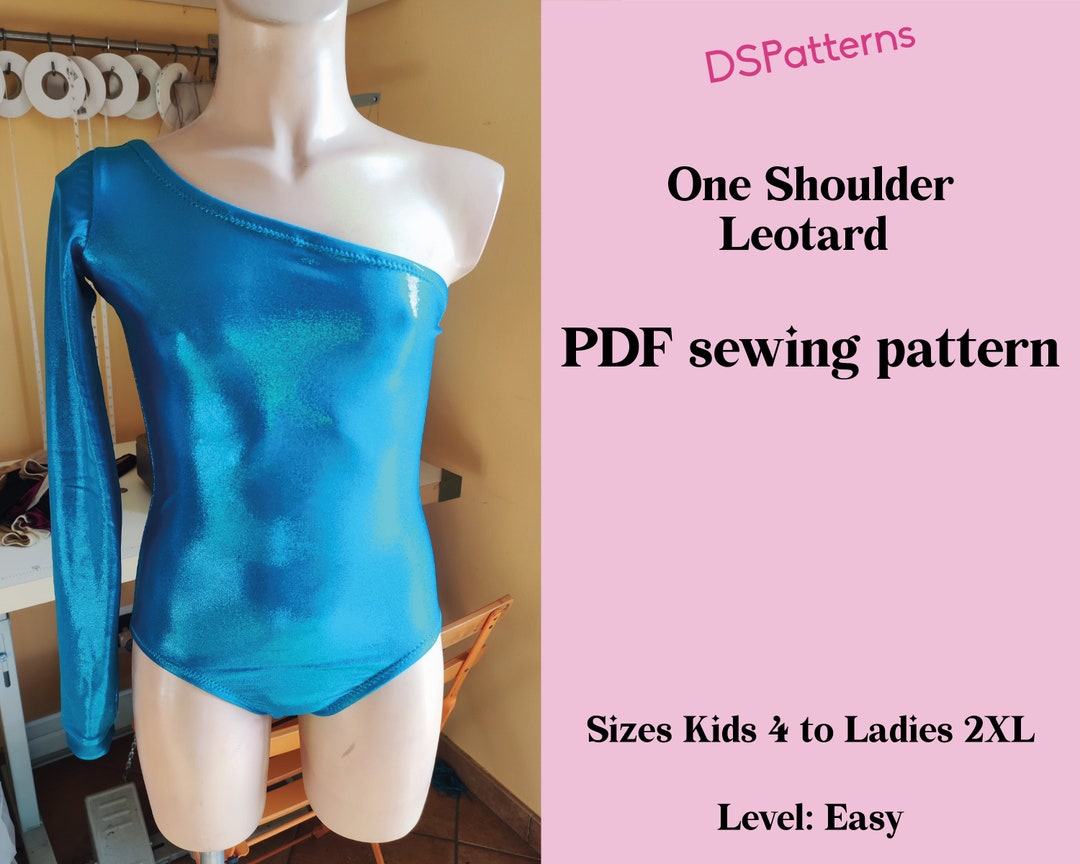 SEWING PATTERN Dance Leotard PDF One Shoulder Leotard Instant Download - Etsy