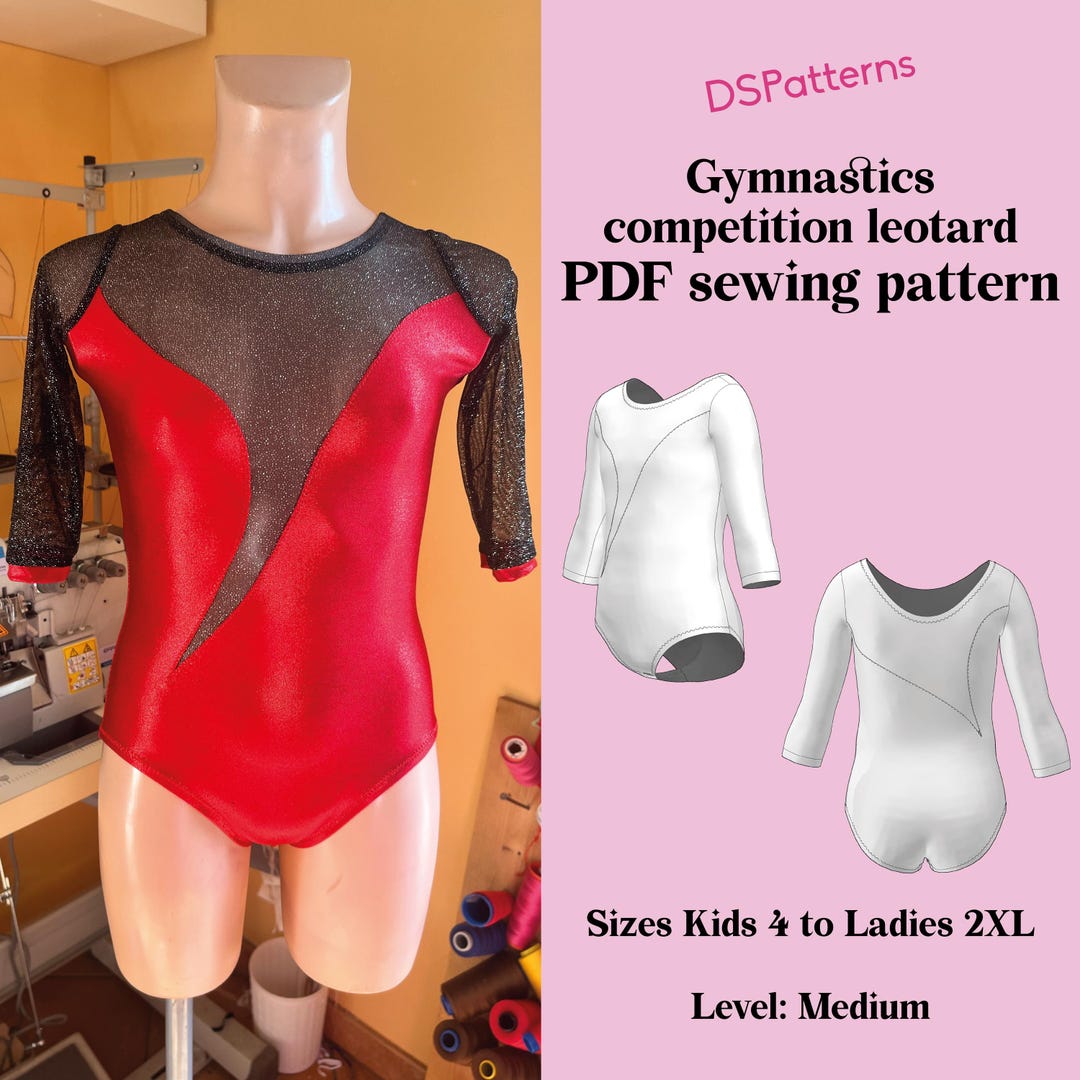 Gymnastics Leotard Sewing Pattern – Easy DIY PDF for Girls & Women ...