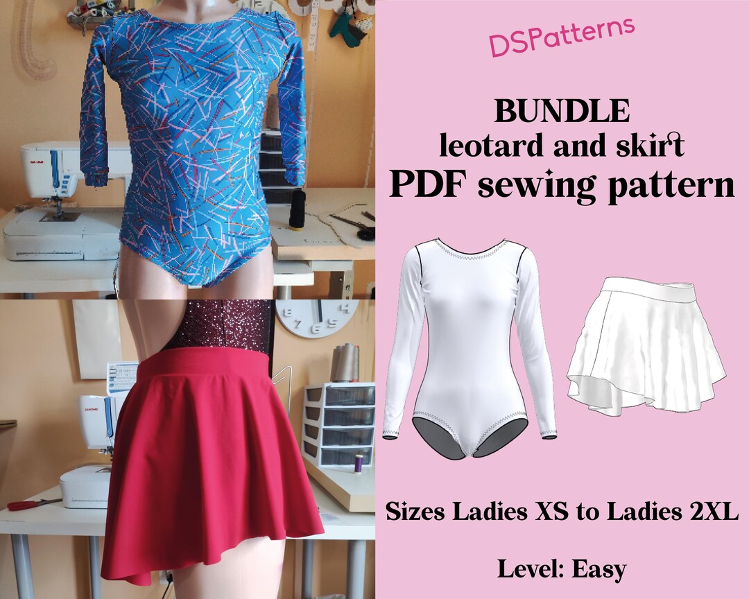 Diy Ballet Leotard and Skirt Sewing Pattern PDF - Girl and Woman Sizes ...