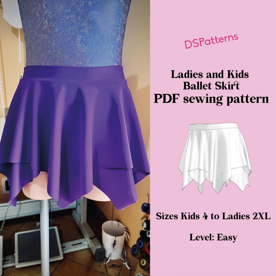 Diy Dance Skirt Sewing Pattern PDF - Handkerchief Ballet Skirt Instant ...