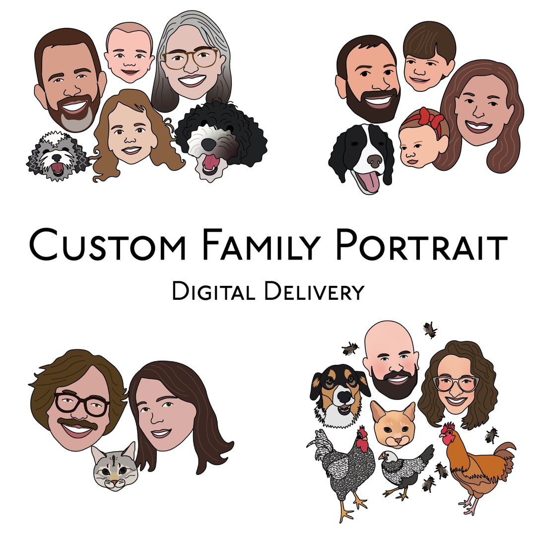 Custom Family Portrait - Digital Delivery - Etsy