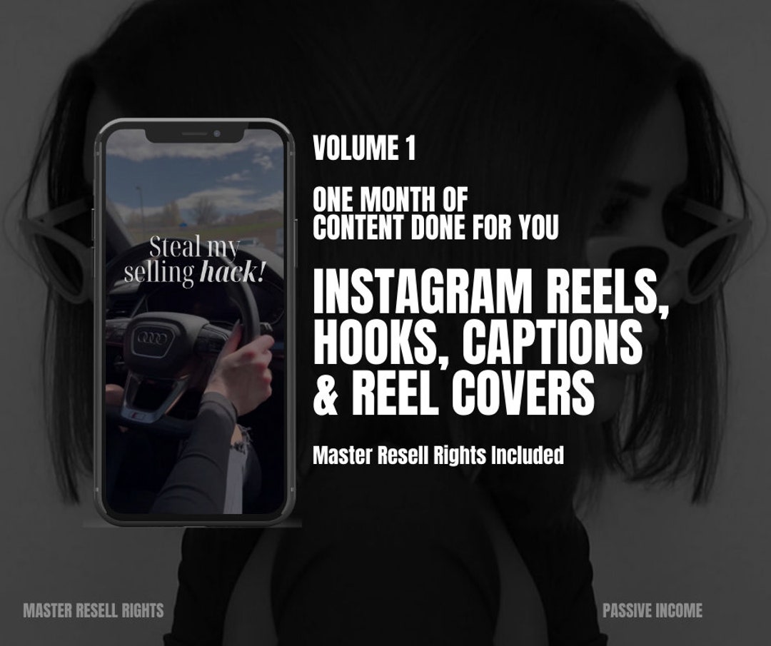 Instagram REELS, Hooks, Captions & Reel Covers Bundle With MRR+PLR ...