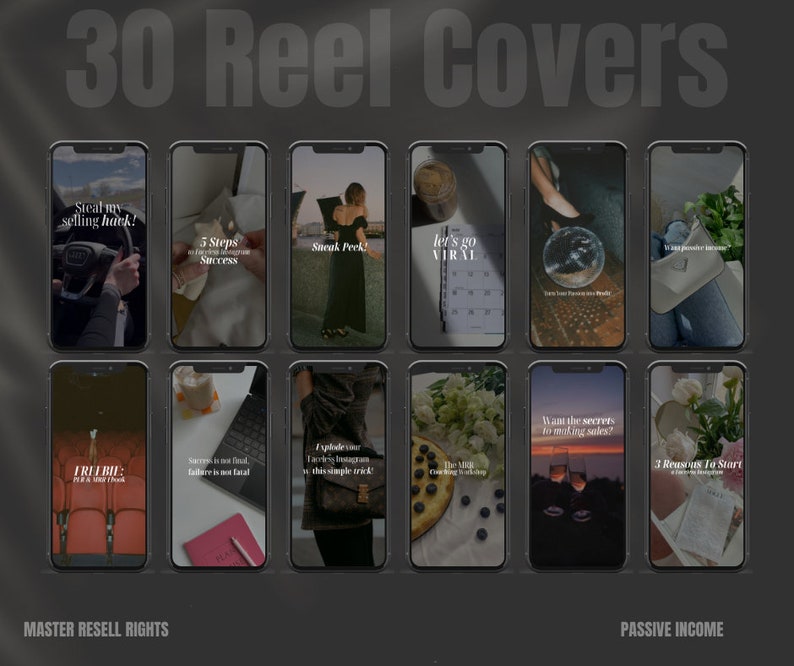 Instagram REELS, Hooks, Captions & Reel Covers Bundle With MRRPLR ...