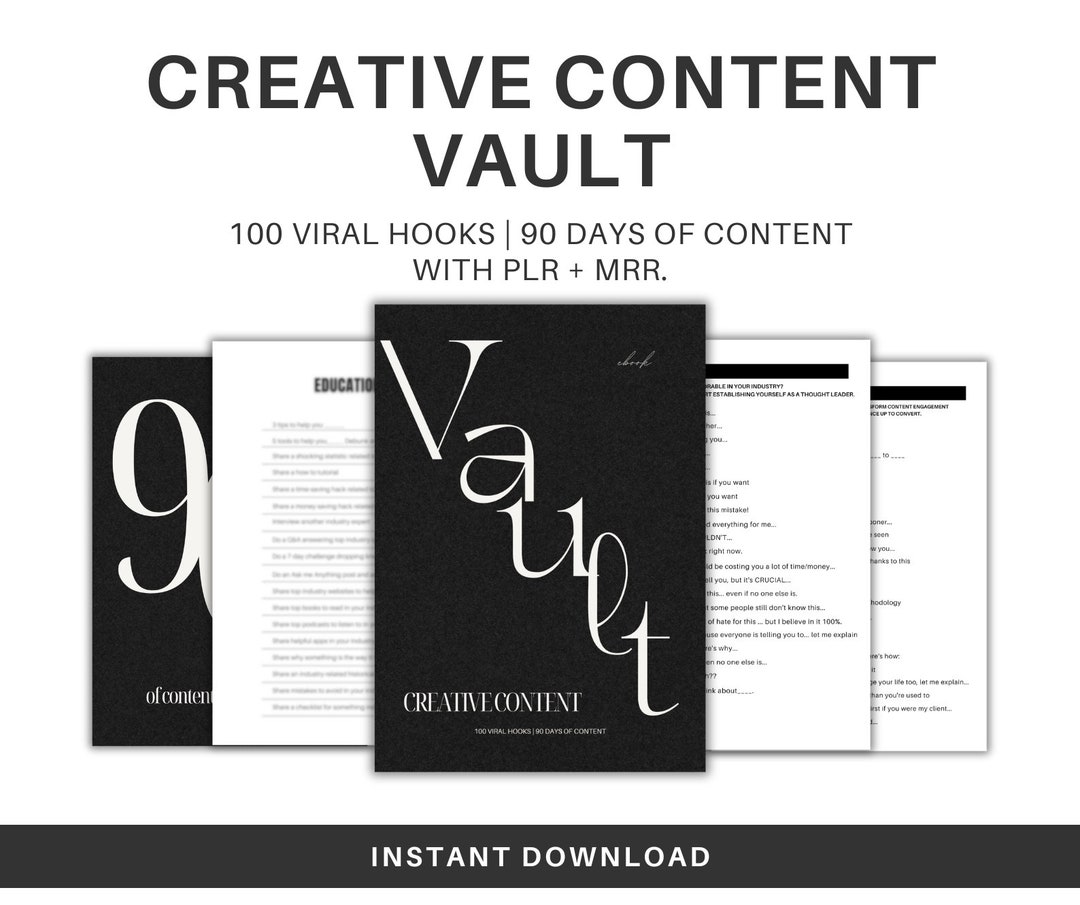 Creative Content Vault, Master Resell Rights, PLR Products, MRR ...