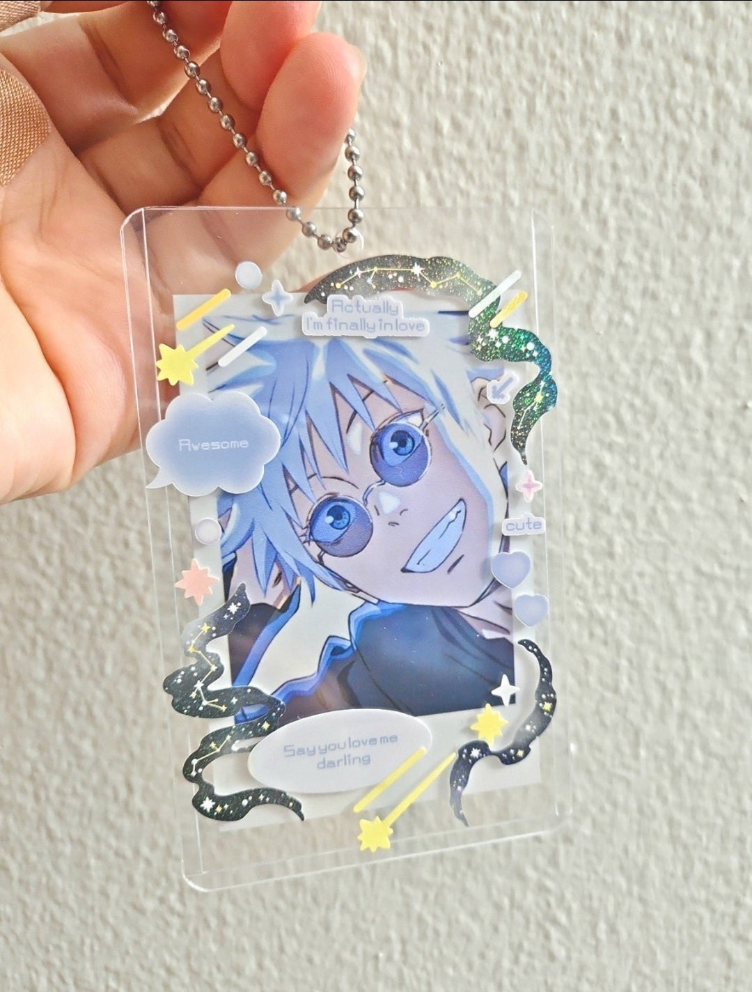 Deco Toploader With Beads Keychain | KPOP and Anime ID Photo Card ...