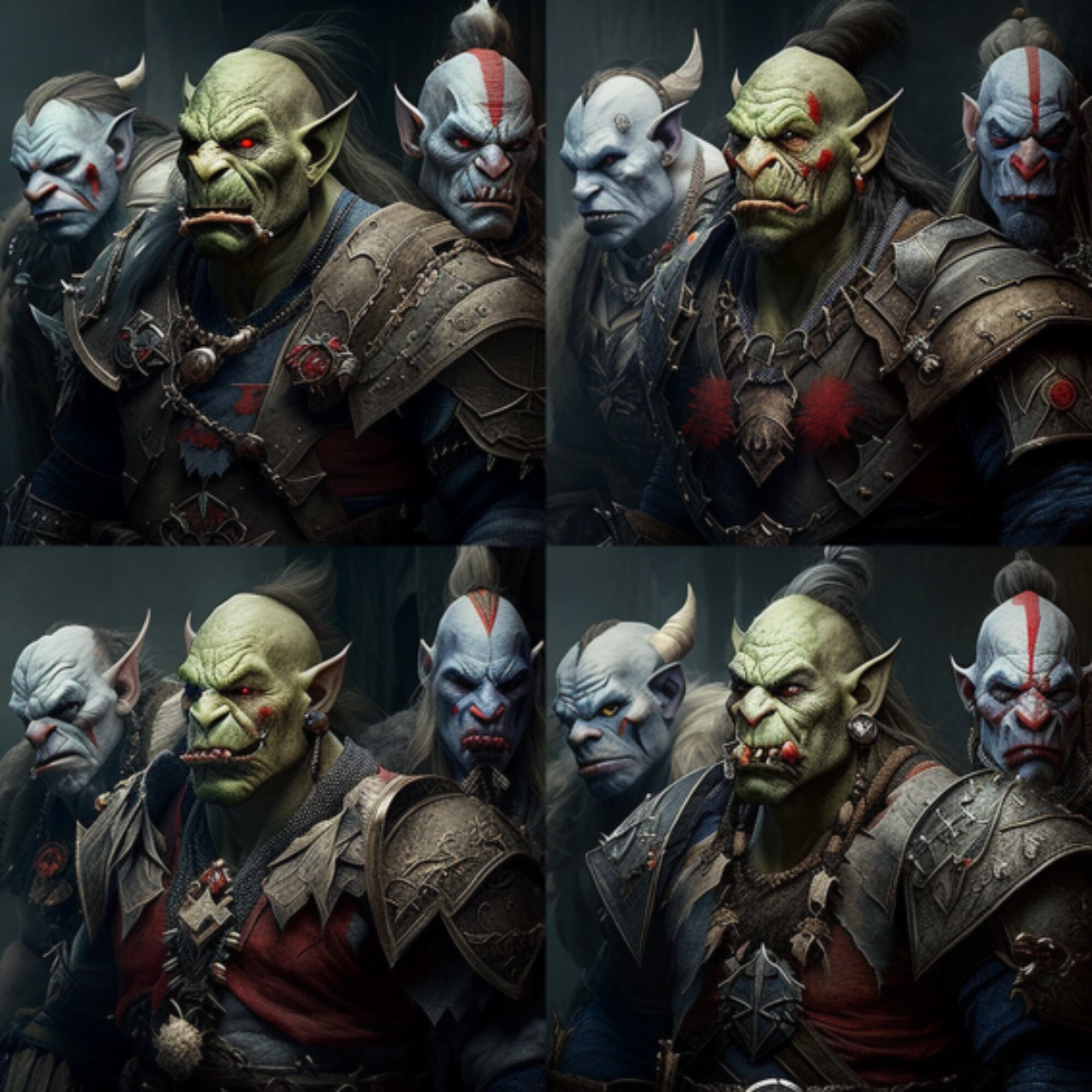 Hand Painted Ral Partha 1979 Original Lead Miniatures - ORCS With Clubs ...