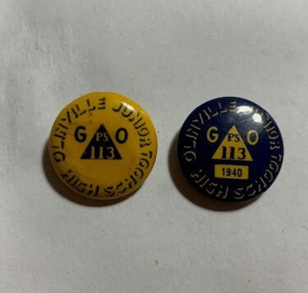 RARE 2 Pins From Olinville Junior High School PS 113 1940 - Etsy