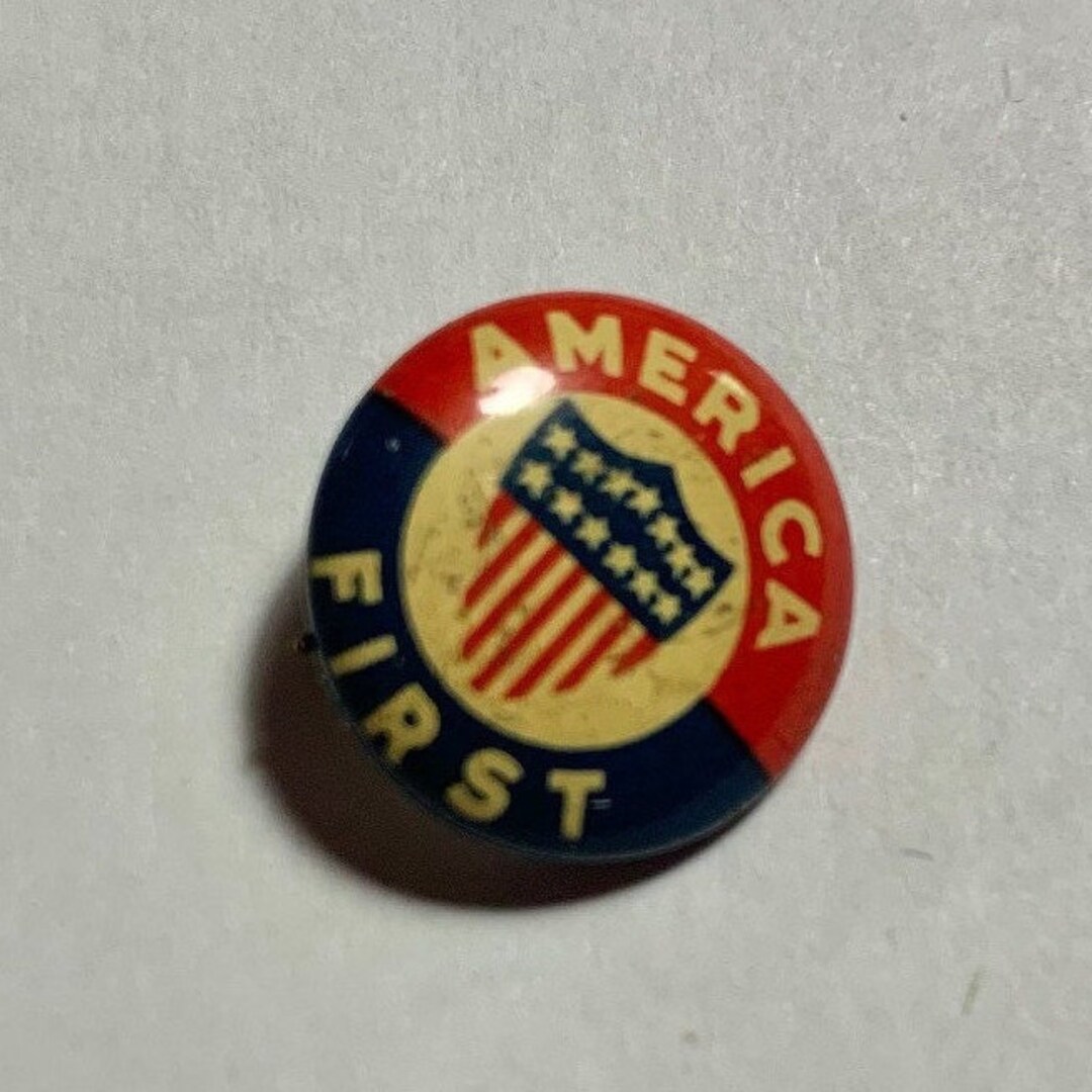 The Original America First RARE 1940 1941 America First Committee Tin ...