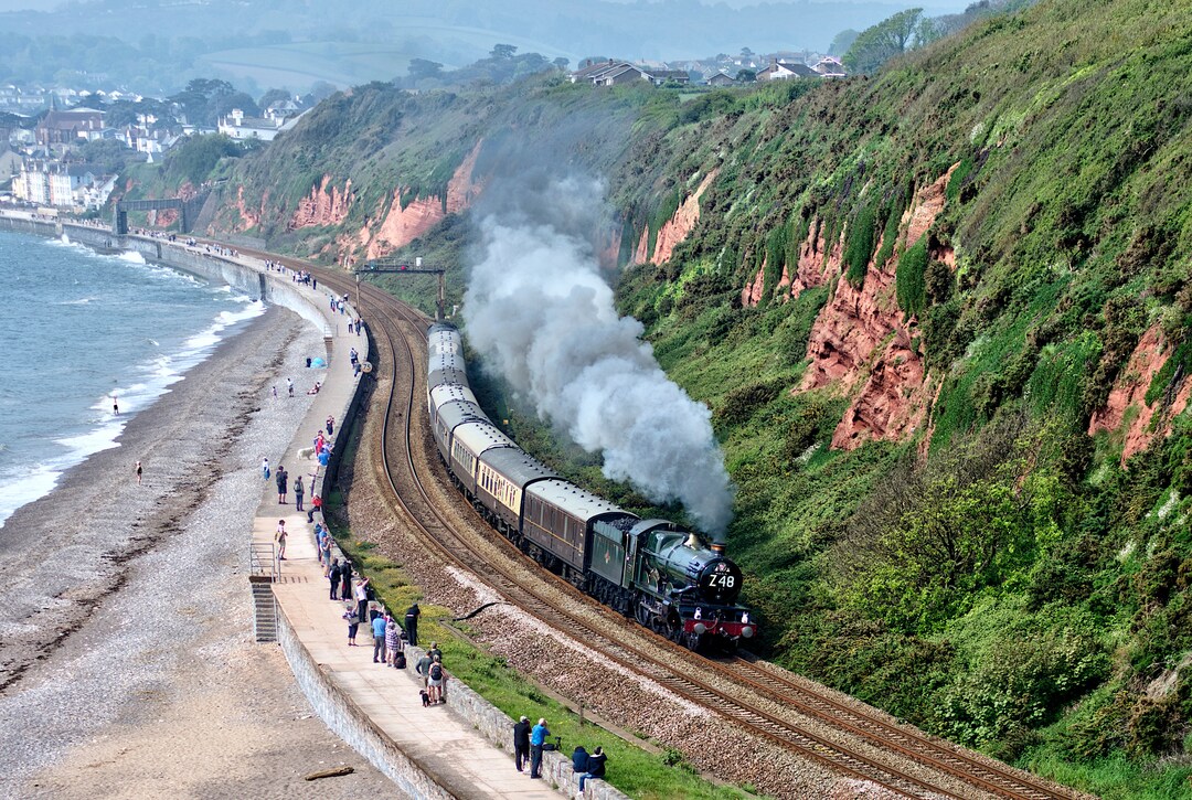 Greetings Card Steam Train Clun Castle Pulling the Z48 Train Near ...
