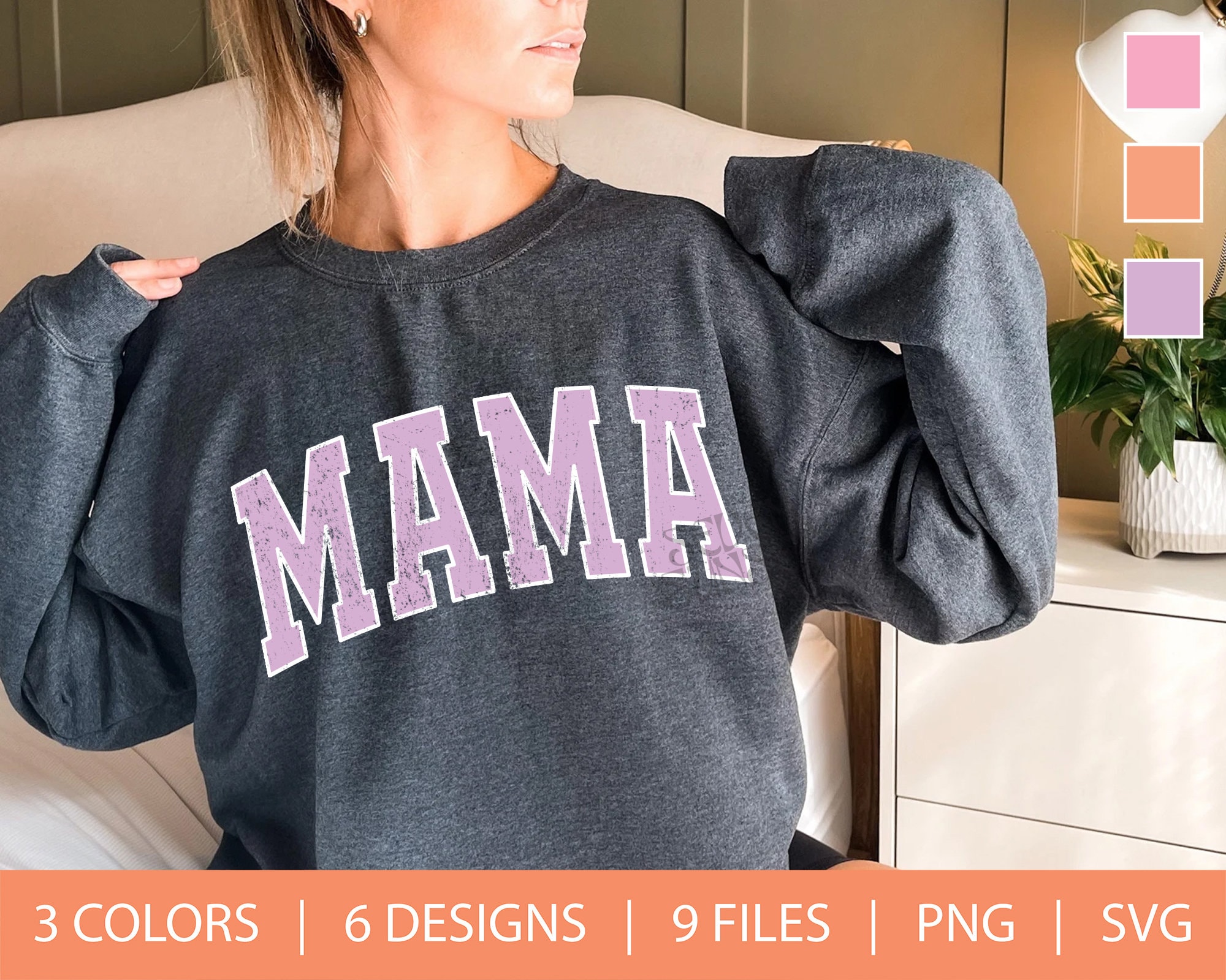 Trendy Mama SVG | Cute Mother's Day PNG | Varsity Mama Shirt Design ...
