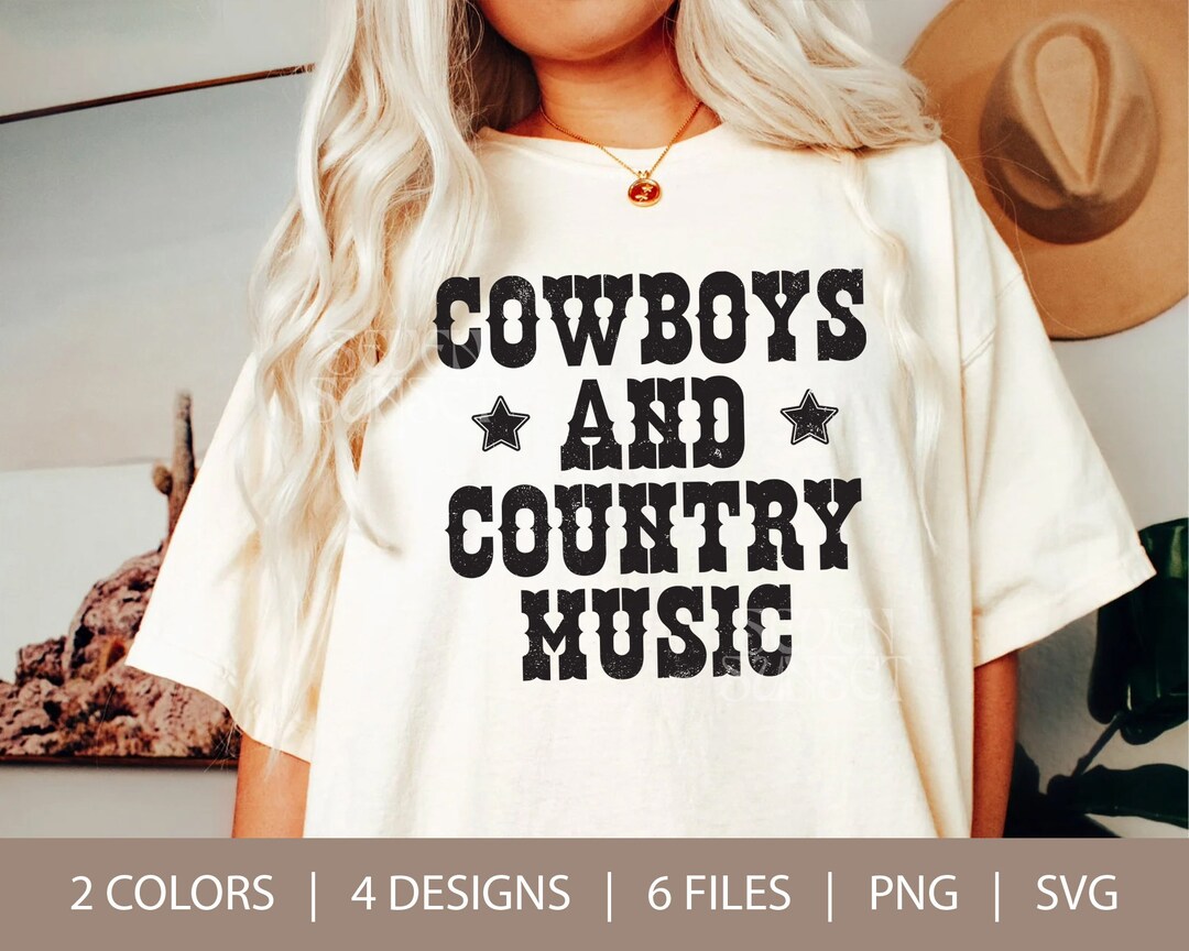 Cowboys and Country Music PNG | Cowboy SVG | Vinage Western PNG ...