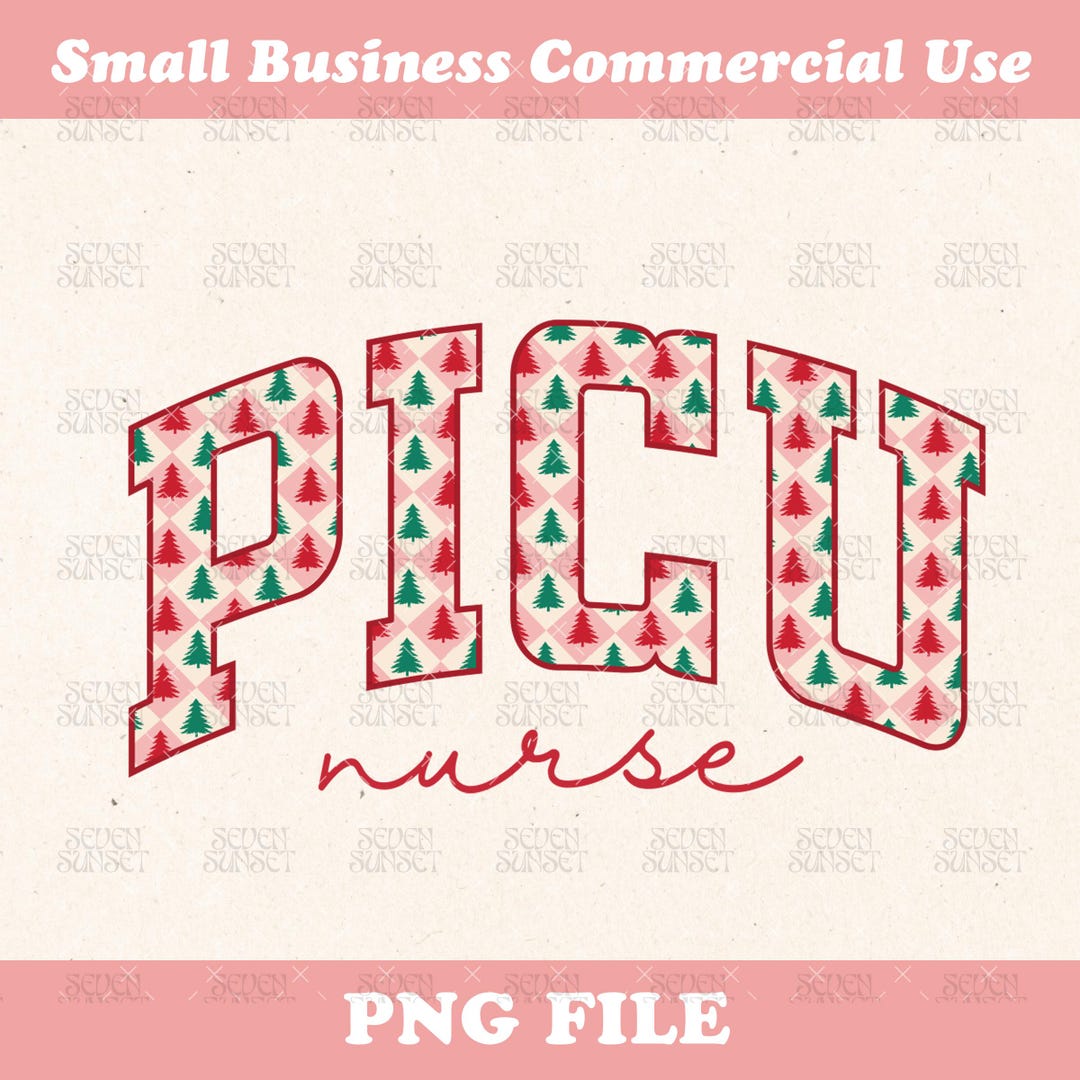 Merry Picu Nurse PNG Christmas Nurse Design Holiday Picu Nurse PNG File ...