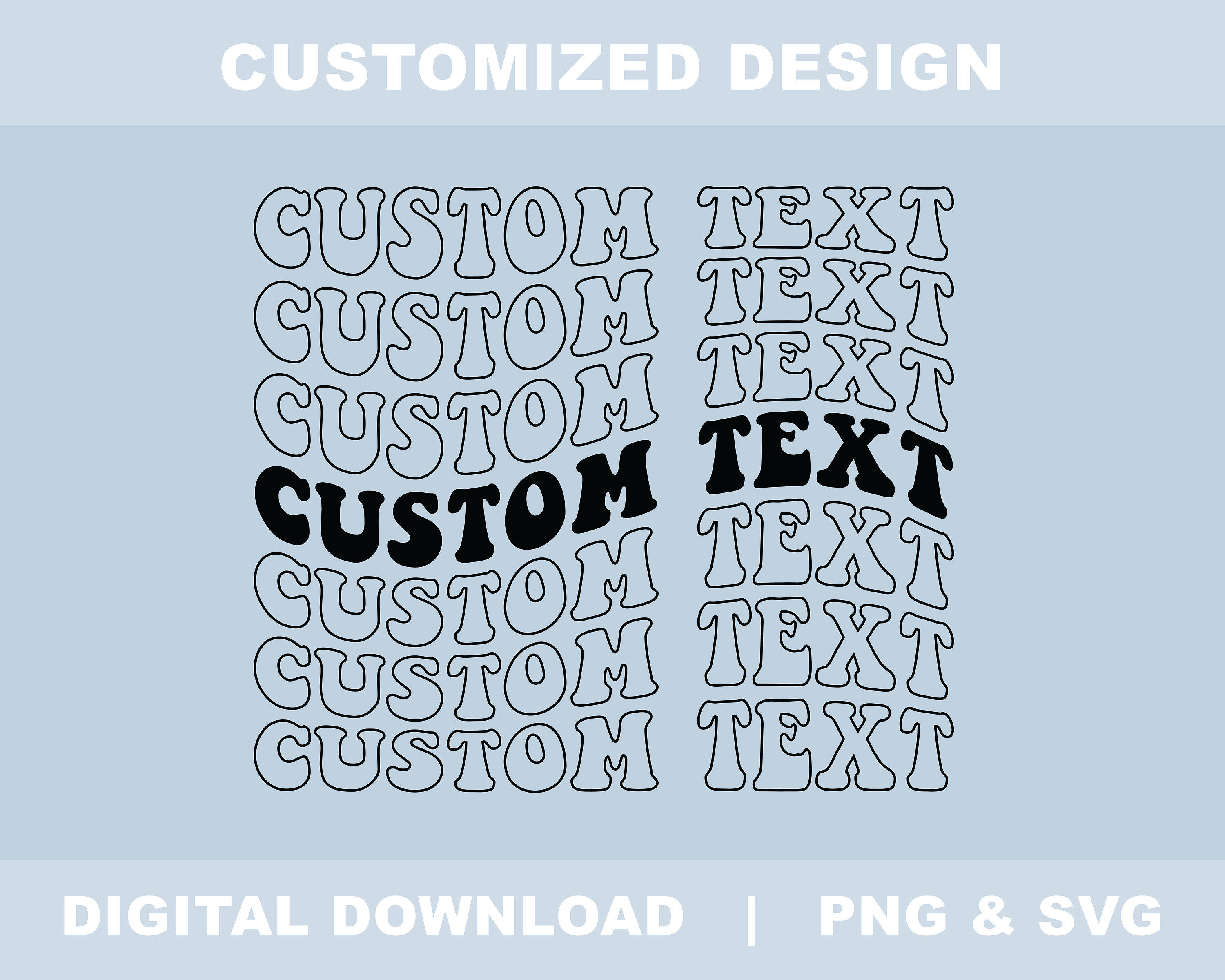 Custom Text PNG Groovy Text Custom SVG Personalized Shirt - Etsy