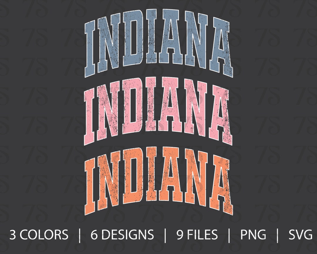 Trendy Indiana PNG Athletic Varsity Font Cute Indiana SVG Design ...