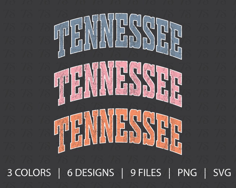 Tennessee PNG SVG Trendy Tennessee Design Cute Digital Download ...