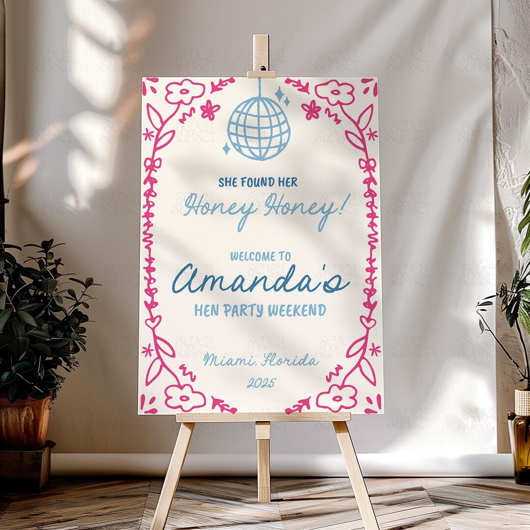 Mamma Mia Theme Welcome Sign Last Disco Bachelorette Sign Handwritten ...