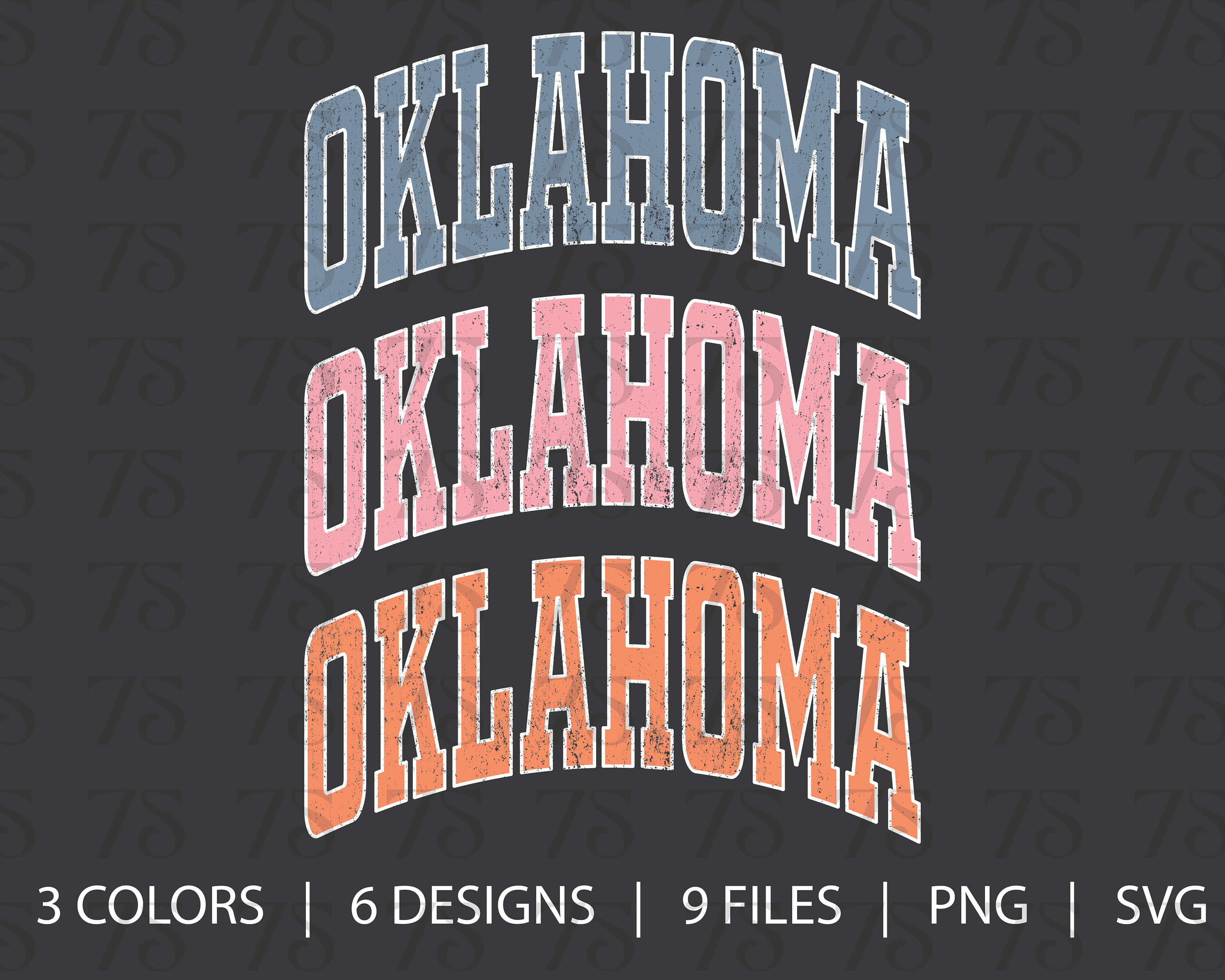 Oklahoma PNG SVG Trendy Oklahoma Design Cute Digital Download Athletic ...