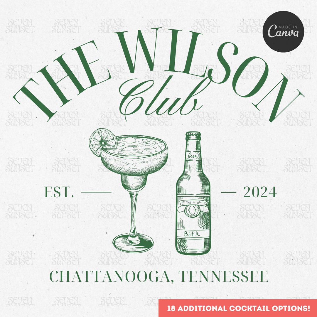 Luxury Bach Drink Template Social Cocktail Club Editable Canva Template ...