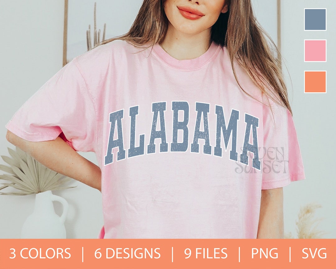 Trendy Alabama PNG SVG Athletic Varsity Font Alabama T-shirt Design ...
