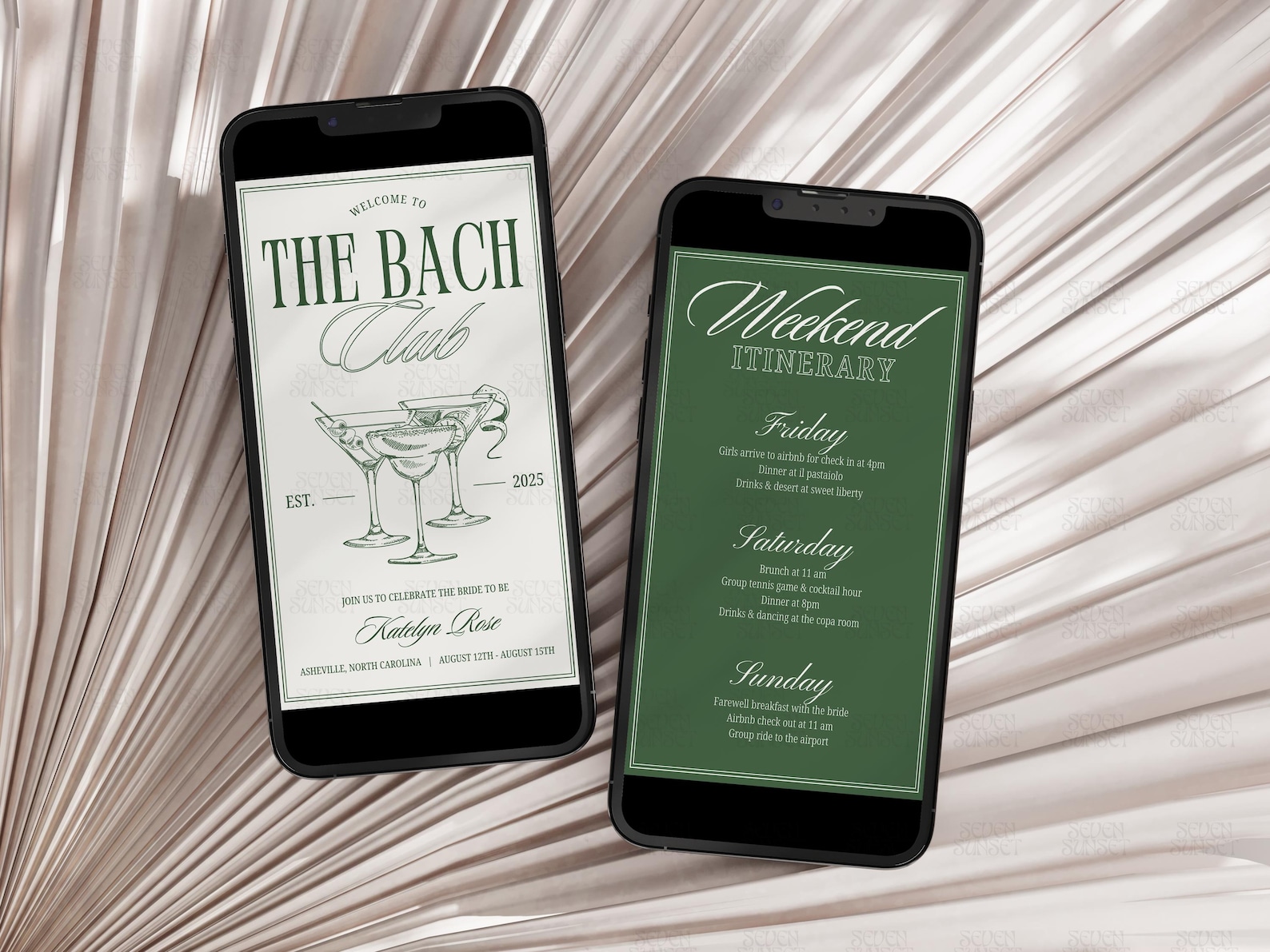 The Bach Club Invitation Luxury Bachelorette Itinerary the Bach Social ...