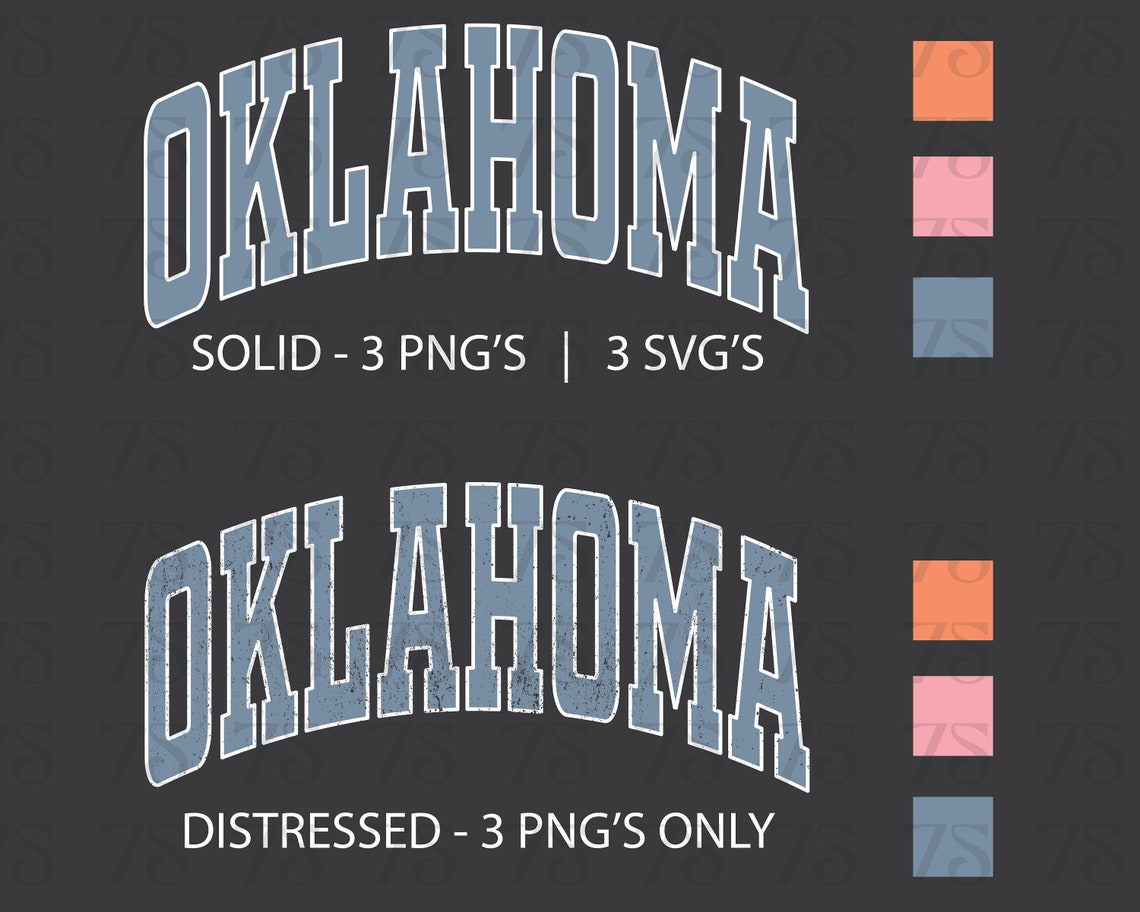 Oklahoma PNG SVG | Trendy Oklahoma Design | Cute Digital Download ...