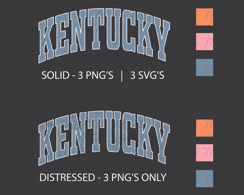 Kentucky PNG SVG Trendy Kentucky Design Cute Digital Download Athletic ...