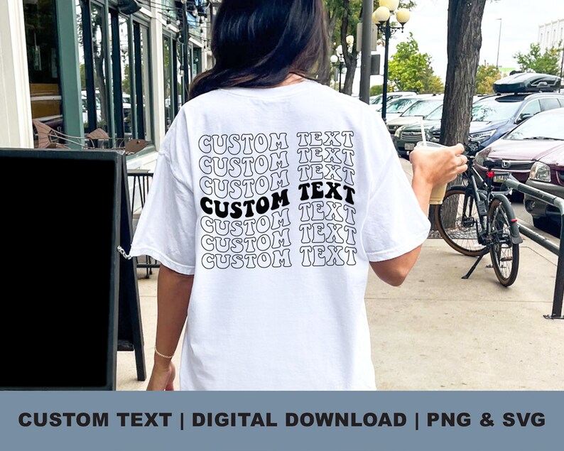 Custom Text PNG Groovy Text Custom SVG Personalized Shirt - Etsy