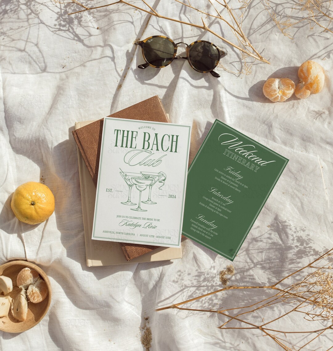 The Bach Club Invitation Luxury Bachelorette Itinerary the Bach Social ...