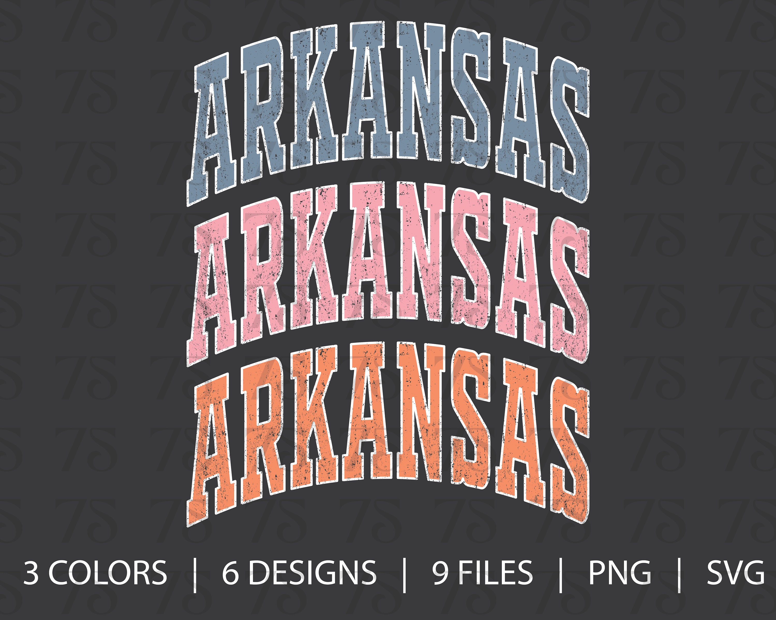 Trendy Arkansas PNG SVG Athletic Varsity Font Arkansas Shirt Design ...