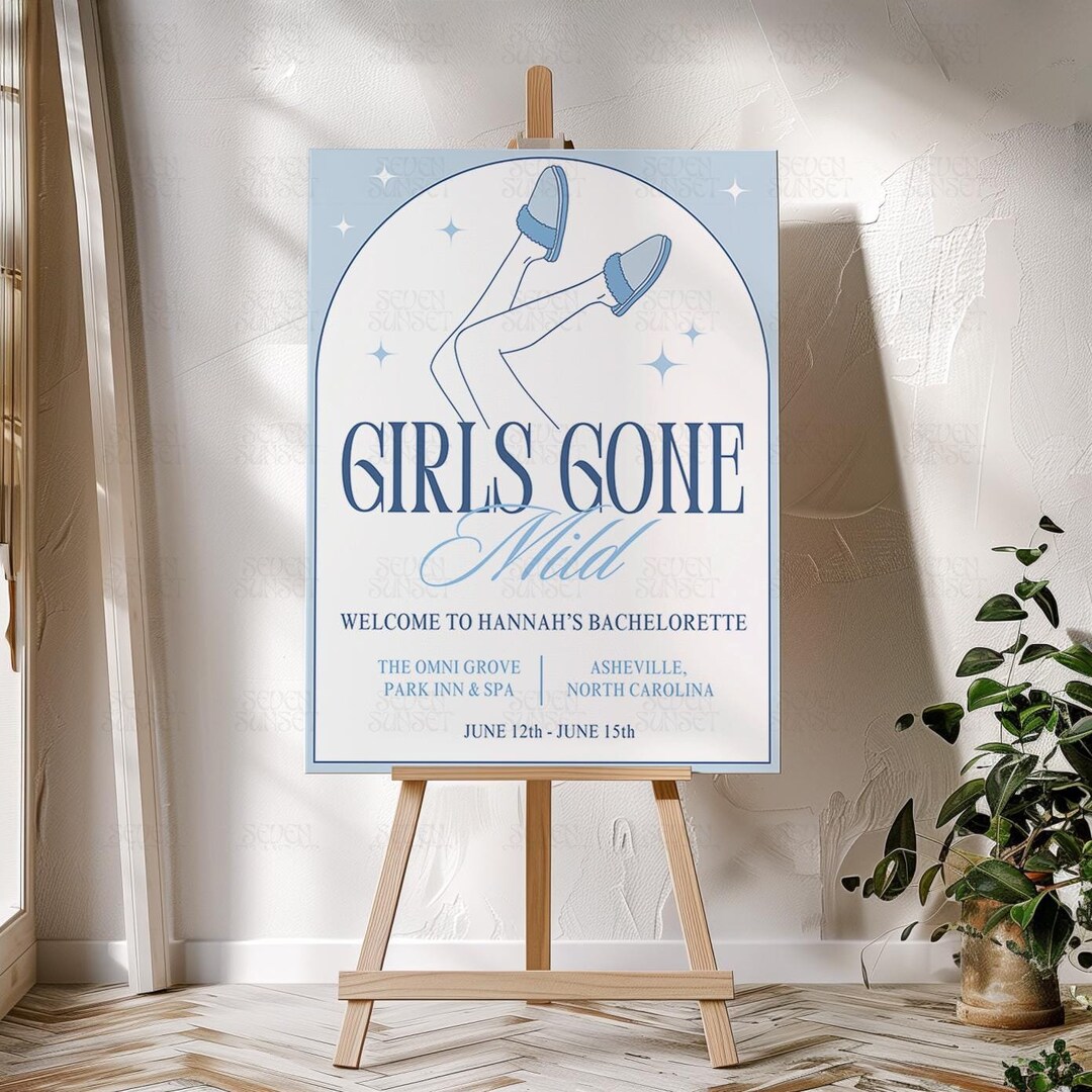 Girls Gone Mild Bachelorette Sign Spa Bachelorette Welcome Sign ...