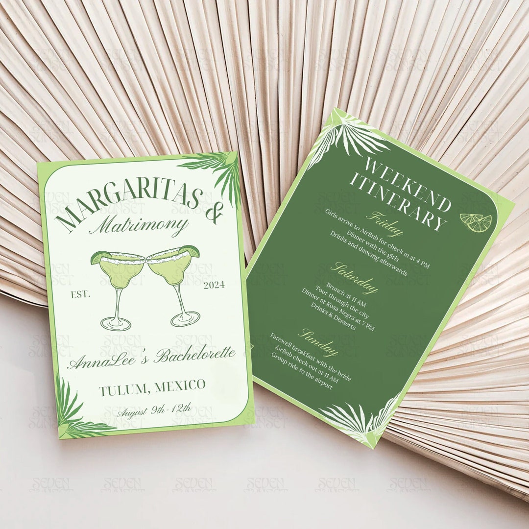 Margaritas and Matrimony Bachelorette Invitation Margs & Matrimony ...