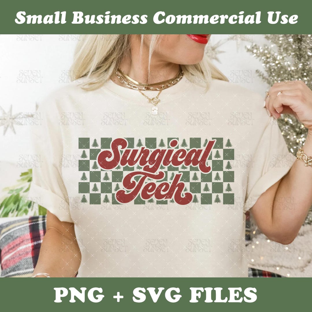 Surgical Tech PNG Christmas Surgical Tech SVG Checkered Technologist ...