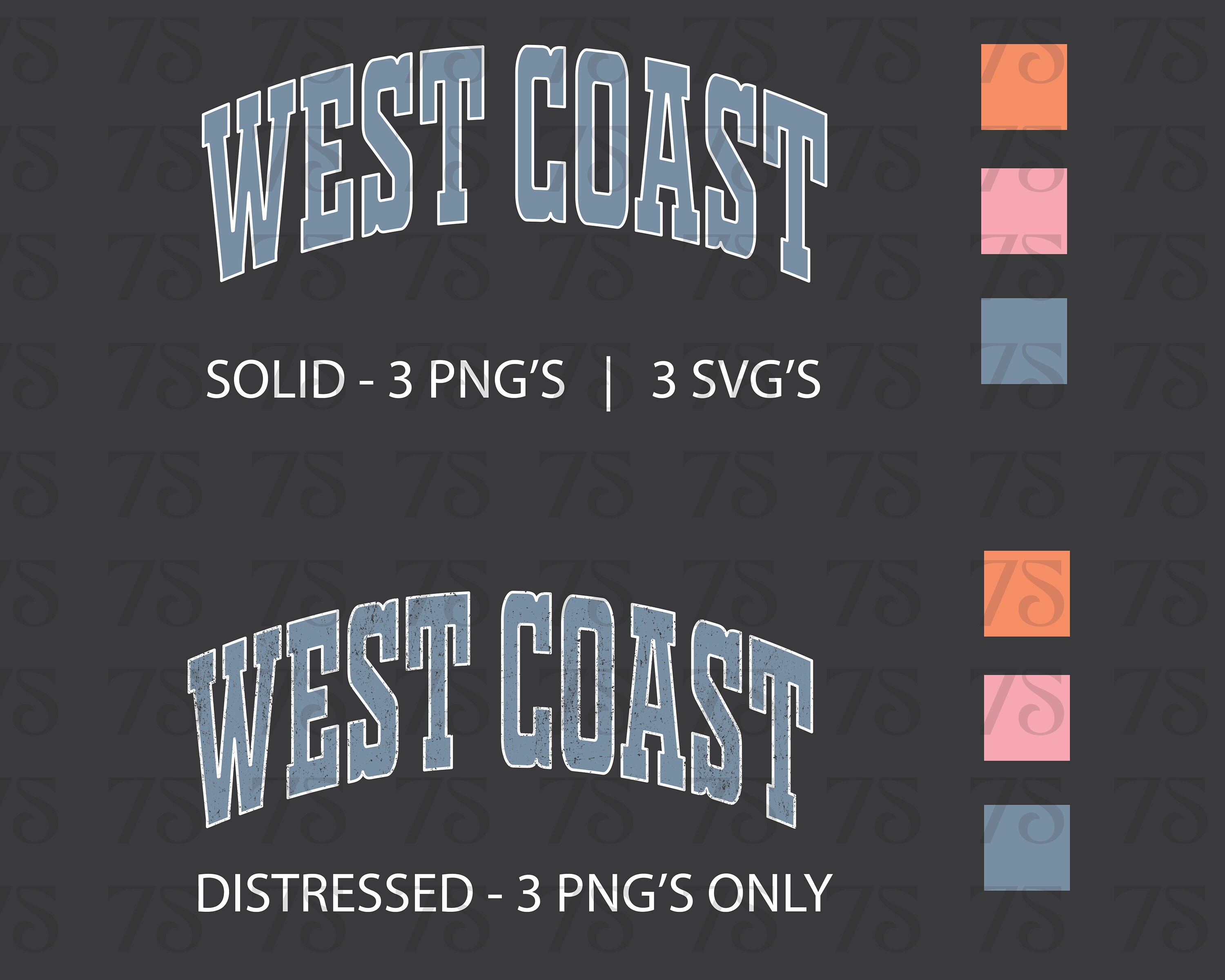 West Coast PNG Preppy West Coast SVG Coconut Girl Aesthetic Vintage ...