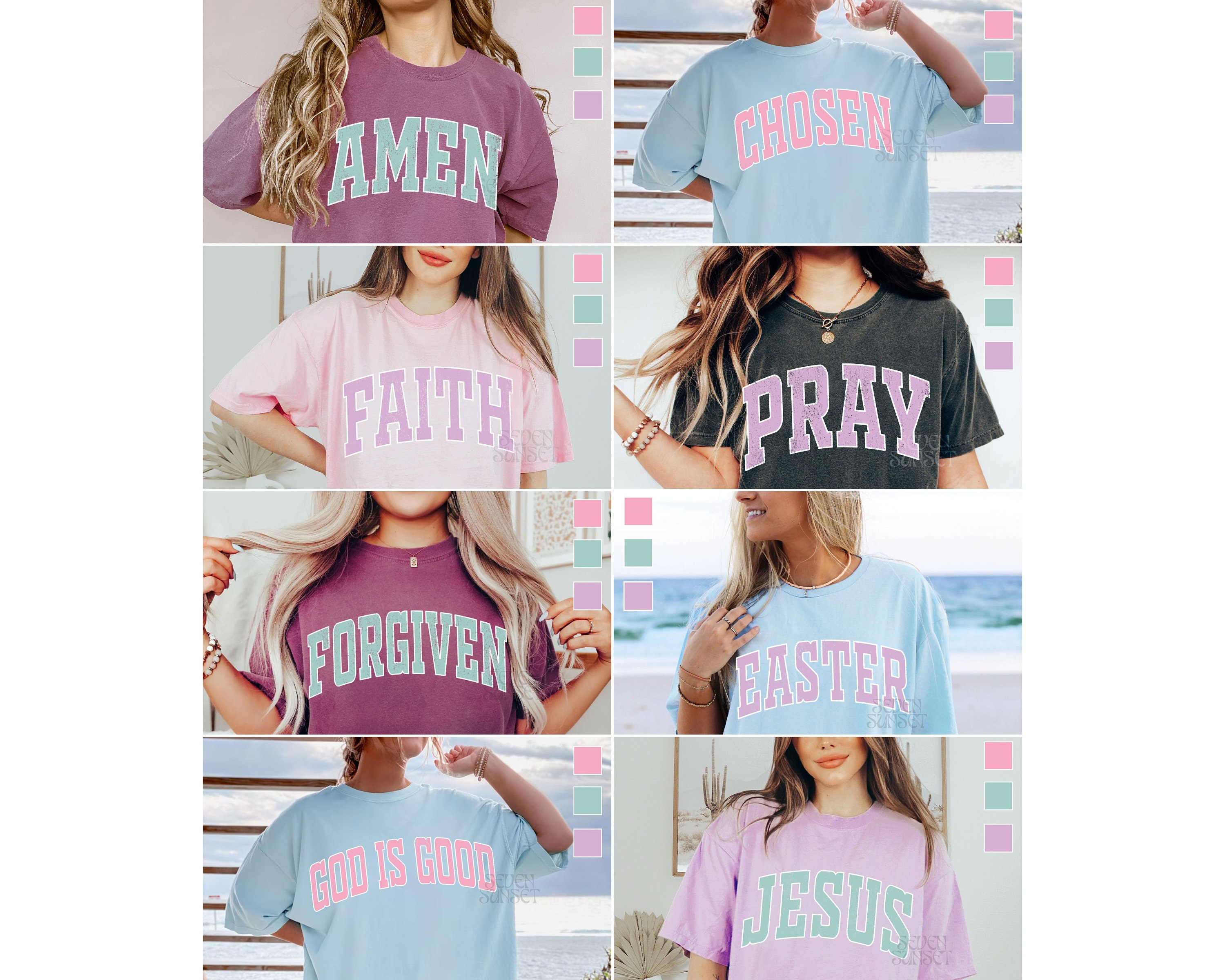 Religious PNG Bundle Christian Design Bundle SVG Vintage Varsity Font ...