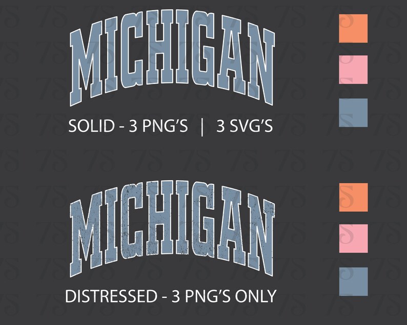 Trendy Michigan PNG SVG Athletic Varsity Font Michigan Shirt Design ...