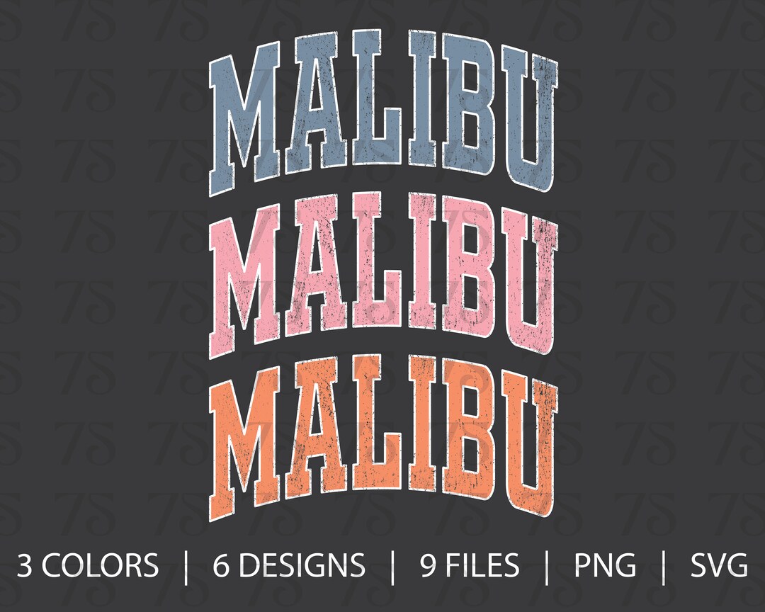 Trendy Malibu PNG Preppy Malibu SVG Coconut Girl Aesthetic Vintage ...