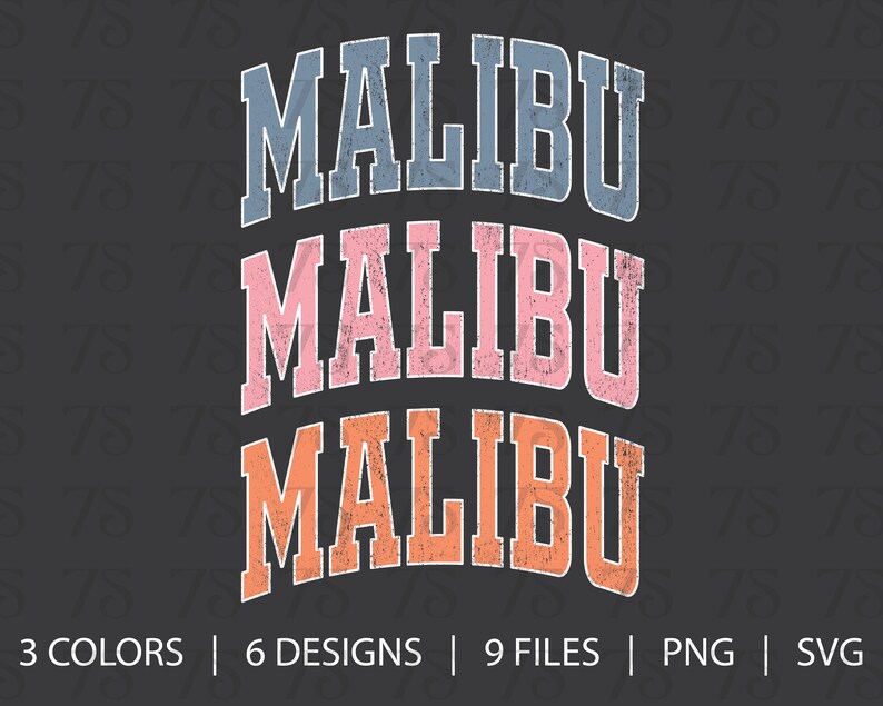 Trendy Malibu PNG Preppy Malibu SVG Coconut Girl Aesthetic - Etsy