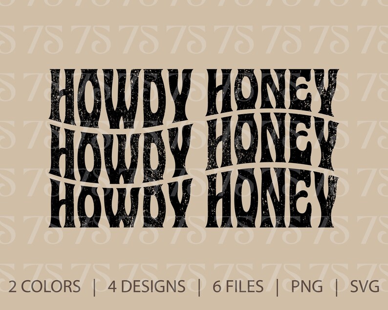 Howdy Honey PNG Retro Howdy SVG Vinage Western PNG Southern Digital ...
