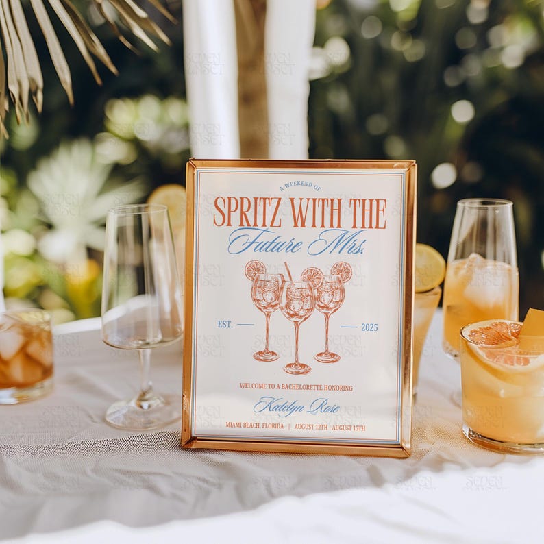 Spritz Bachelorette Sign Editable Template Spritz With Mrs Welcome Sign ...