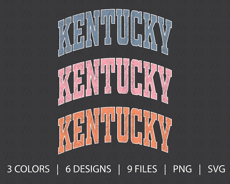 Kentucky PNG SVG | Trendy Kentucky Design | Cute Digital Download ...