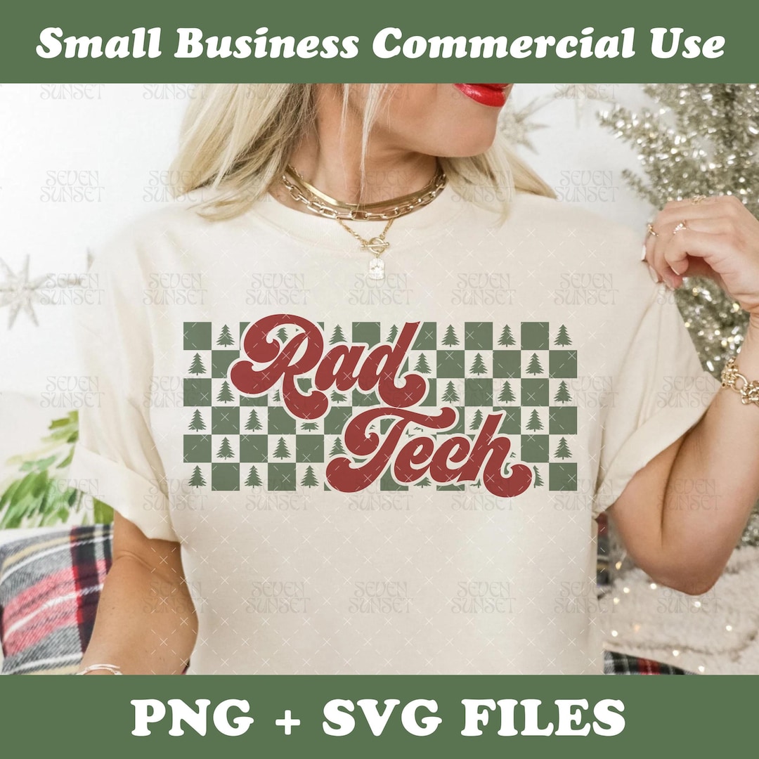 Rad Tech PNG Christmas Rad Tech SVG Checkered Radiologic Technologist ...