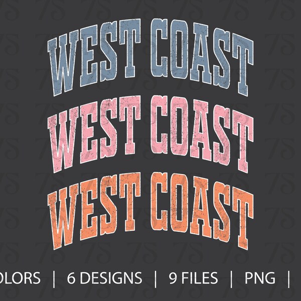 West Coast Font - Etsy