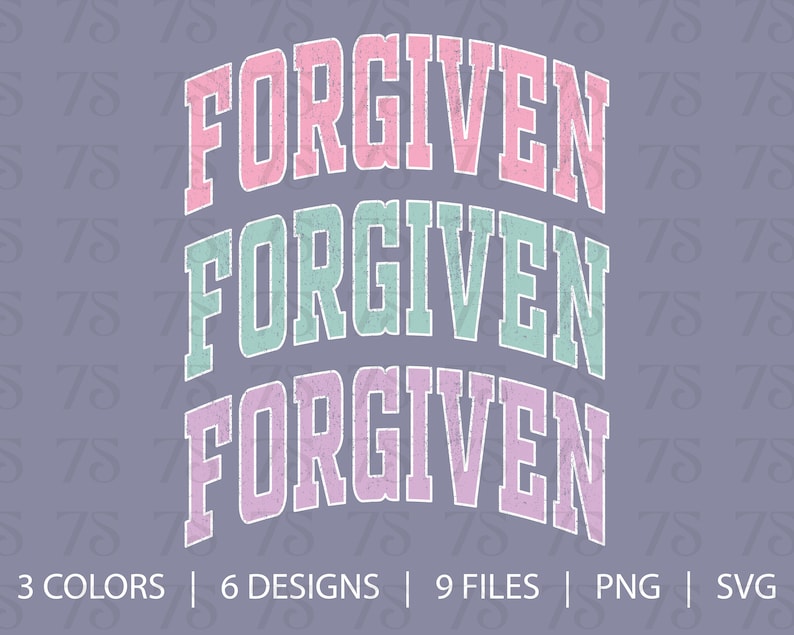Forgiven PNG Forgiven SVG Religious Shirt Design - Etsy