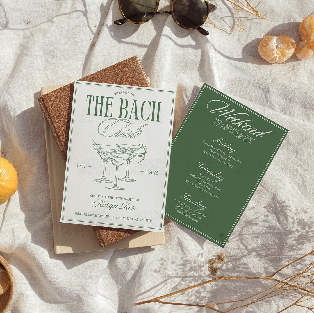 The Bach Club Invitation Luxury Bachelorette Itinerary the Bach Social ...